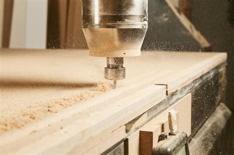 Premium Photo Cnc Milling Machine Machine Tool In Wood Factory With Drilling Machines Computer