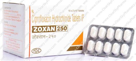 Generic Cipro Ciprofloxacin Hcl 250 Mg And 500 Mg Tablets Zoxan