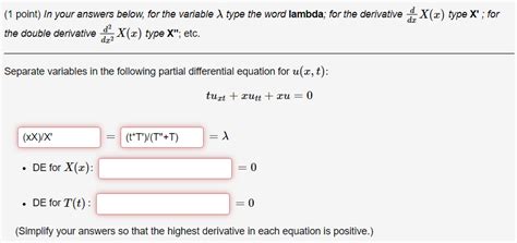 Solved D2 The Double Derivative D 2 1 Point In Your Chegg Com
