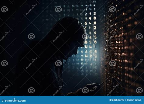 Cybersecurity Computer Hacker With Hoodie Vulnerability And Hacker