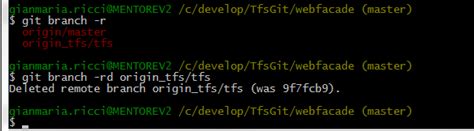 remove git tf tracked branch after a move from standard tf service project to git enabled