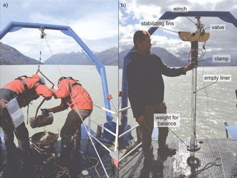 2 Sampling Sediments In The Fjords Aboard The Rv Sur Austral A Van