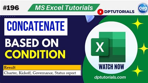 How To Concatenate Values Based On A Condition In Excel Using