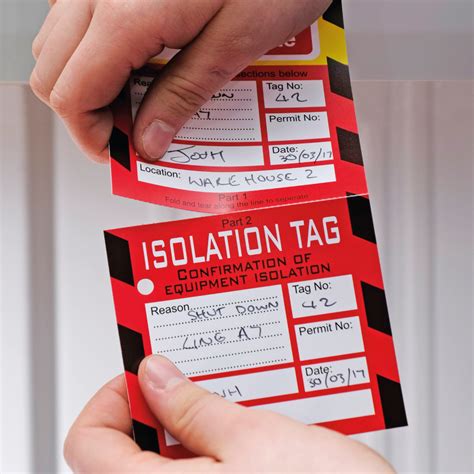 Reece Safety Products Two Part Isolation Tag Reece Safety