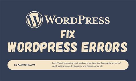 Fix Wordpress Issues Critical Errors Elementor Fix And Bugs By