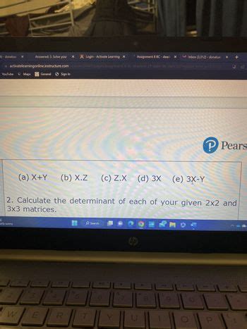 Answered Calculate The Determinant Of Each Of Your Given X And X Matrices Bartleby