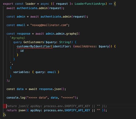 Javascript Shopify Error Field Customerbyidentifier Doesnt Exist