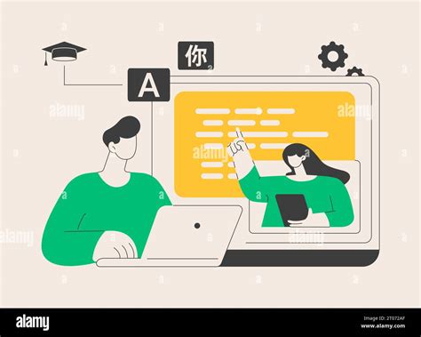 Foreign Language Workshop Abstract Concept Vector Illustration Stock