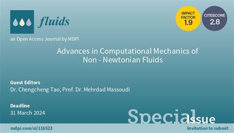 Journal Fluids Mdpi On Linkedin Nonnewtonianfluids Rheology Cfd