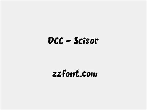 DCC Scisor 众字网