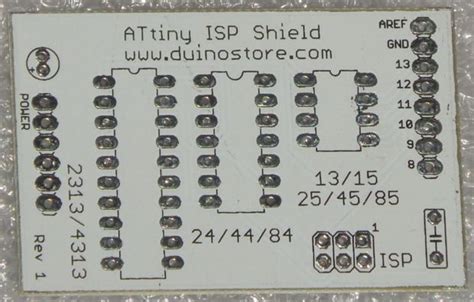 Diy Attiny Isp Shield Programmer Isp Arduino Programming Tools