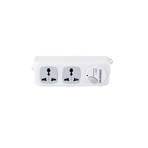 2 Outlet Universal Power Socket Strip Extension Plug Electrical Socket