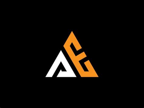 Ae 로고 디자인 프리미엄 벡터