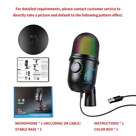 음소거 소음 감소 콘덴서 마이크 이어 리턴 기능 Pc 컴퓨터 노트북 비디오 녹화용 Usb 게임용 마이크 티몬