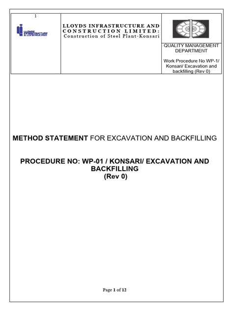 Ms For Excavation And Backfilling Pdf Specification Technical