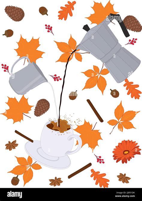 Coffee Themed Art Stock Vector Images Alamy