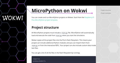MicroPython On Wokwi Wokwi Docs