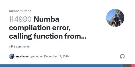 Numba Compilation Error Calling Function From Tkinter · Issue 4980