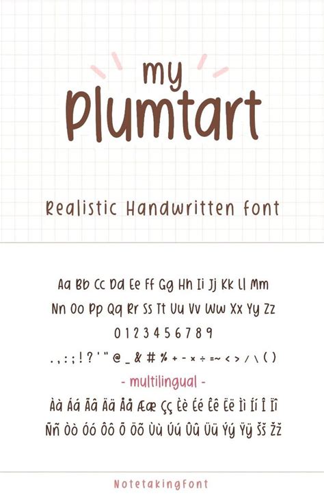 My PlumTart Neat Handwriting Font Neat Font Font Goodnotes Cute Handwriting Font In