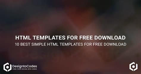 10 best simple html templates for free download