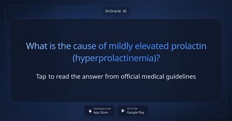 What Is The Cause Of Mildly Elevated Prolactin Hyperprolactinemia