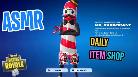 Asmr Fortnite New Free Mr Dappermint Skin Daily Item Shop 🎮🎧 Relaxing