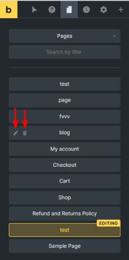 Ability To Delete And Rename Pages In The Bricks Editor Bricks