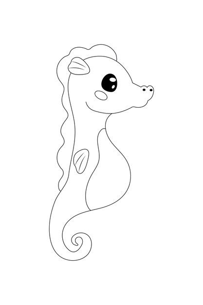 Colorear Linart Juego Infantil Preescolar Personajes Marinos Cangrejo Pulpo Caballito De Mar Pez