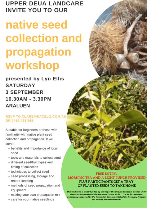 Native Seed Collection And Propagation Workshop September NSW