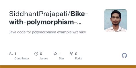 github siddhantprajapati bike with polymorphism example java code for polymorphism example