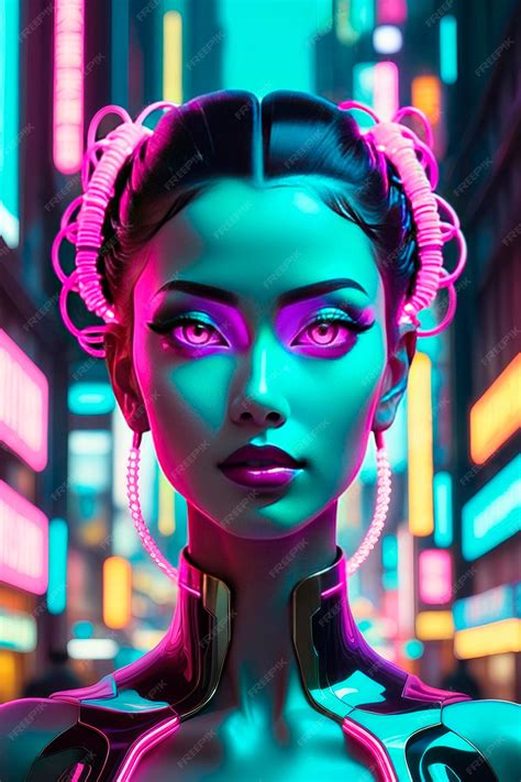 Premium Photo Beautiful Young Futuristic Supercomputer In The Form Of