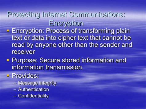 Encryption And Network Security Protecting Internet Communications