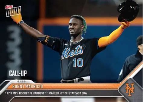 Mlb New York Mets 2023 Now Baseball Single Card Ronny Mauricio