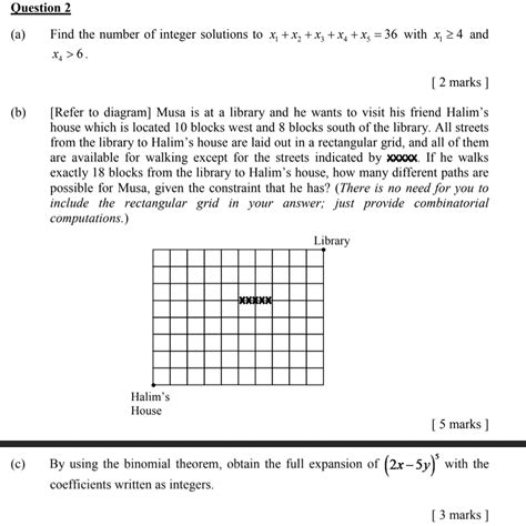 Solved A Find The Number Of Integer Solutions To