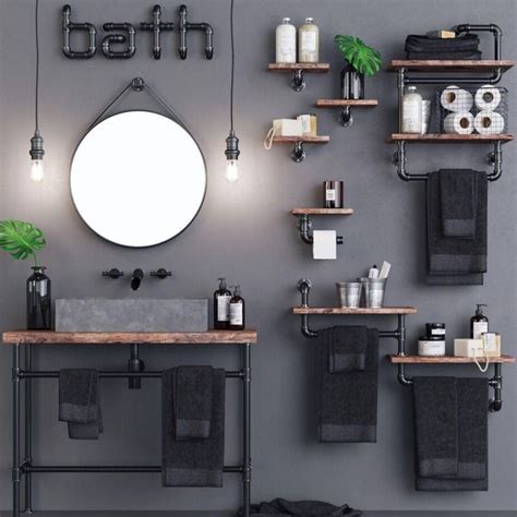 Muebles Deco Ec Diseño 3d Para Baño Estilo Industrial ♥️