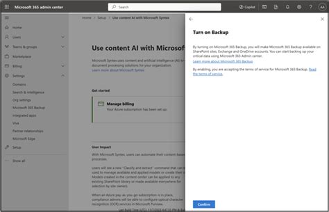 Microsoft 365 Backup 설정 Microsoft Learn