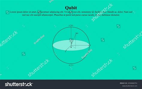 Visualization Qubit Monochrome Plain Background Stock Vector Royalty