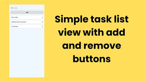 Simple Task List View With Add And Remove Buttons By Amol Kapadi