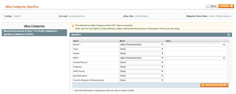 M2e Pro Ebay Catalog Identifiers And Item Specifics Defaults Not