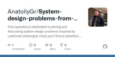 GitHub AnatoliyGr System Design Problems From LeetCode This