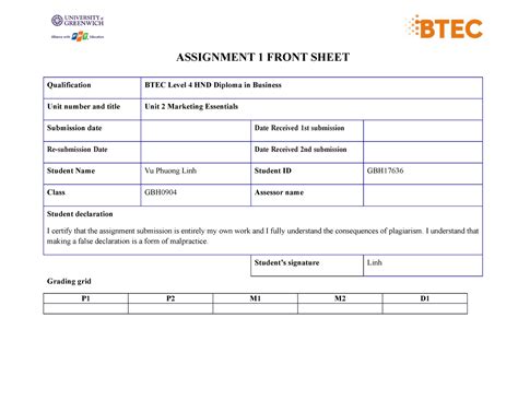 486 assignment 1 frontsheet assignment 1 front sheet qualification