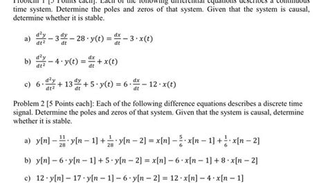 Solved Time System Determine The Poles And Zeros Of That Chegg Com