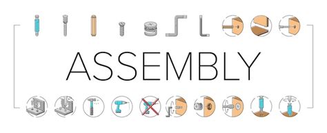 Premium Vector Assembly Furniture Instruction Icons Set Vector