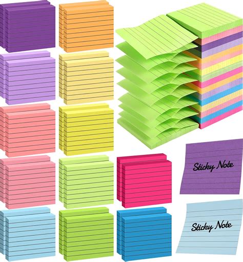 Cosbay 24 Pads Pop Up Sticky Notes 3x3 Inch Pop Up Self