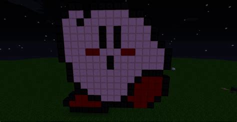 Pixel Art Kirby Minecraft Project