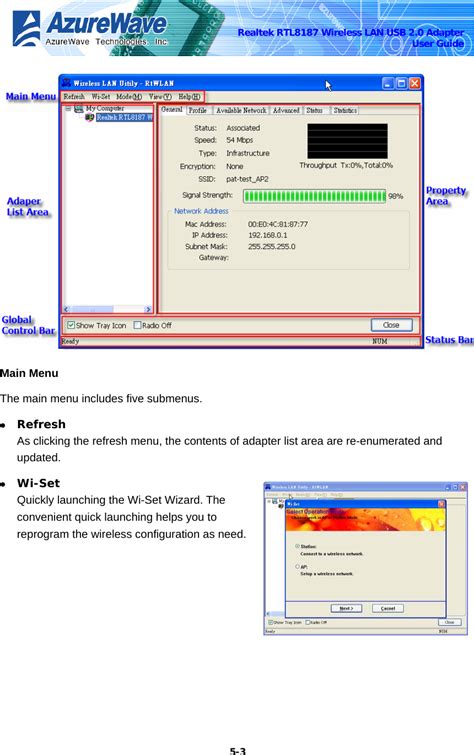 Azurewave Technologies Ga800 Usb Interface Wlan Module User Manual