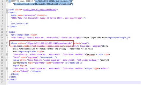 Idp Initiated Saml Sso Sample Sentry Sts Policy Forum Systems Support