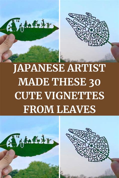 Japanese Artist Made These 30 Cute Vignettes From Leaves Artofit