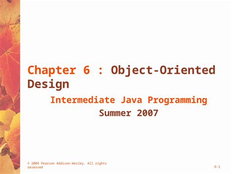 ppt © 2004 pearson addison wesley all rights reserved6 1 chapter 6