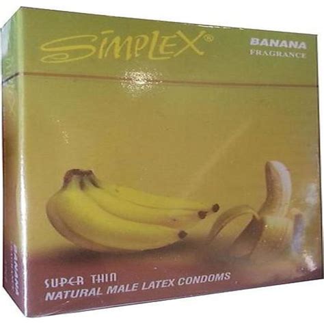 Simplex Flavored Condom Banana Pack Of 12 One Click Shopping